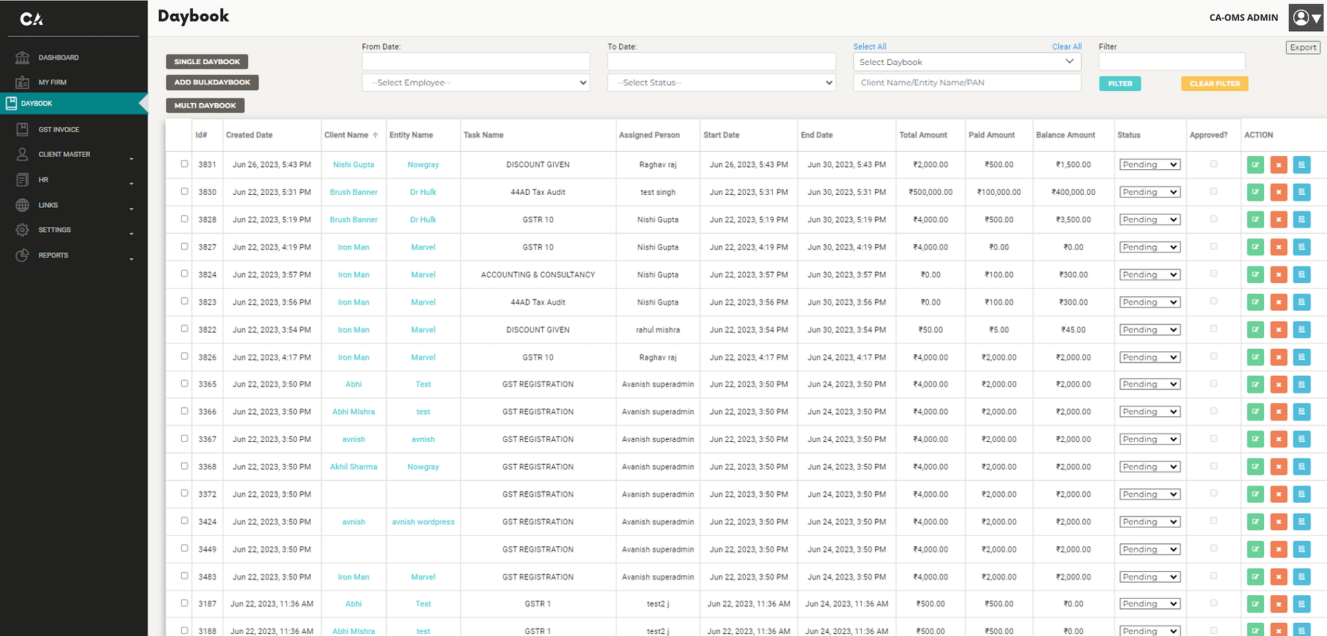 New features - CA-OMS